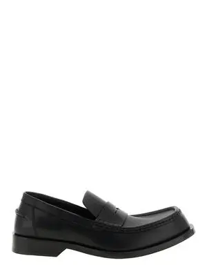 Loewe Bobine Leather Loafers - Black