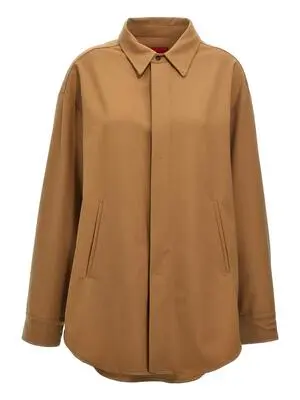 THE LATEST Andrea Wool Blend Shirt - Brown