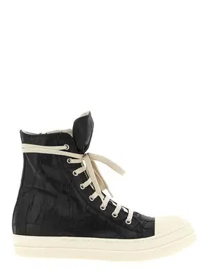 Rick Owens Megacrust Sneaks - Black