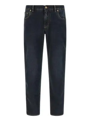 Dolce & Gabbana Logo Plaque Denim - Blue