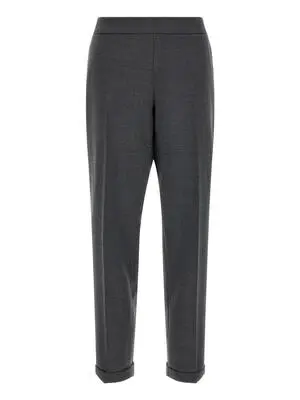 Alberto Biani Cropped Tailored Trousers - Gray