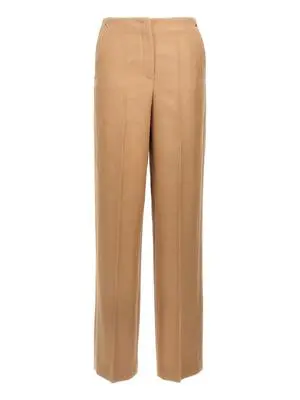 Fendi Grain De Poudre Wool Trousers - Beige