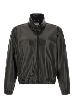 Saint Laurent Cassandre Leather Jacket - Black