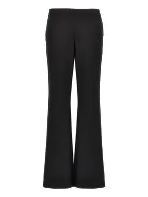 COURREGES Oblique Tailored Wool Blend Bootcut Pants - Black