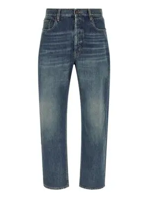Saint Laurent Straight Leg Jeans - Blue