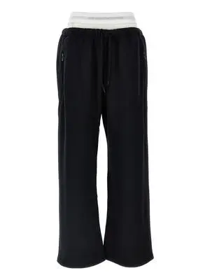 Alexander Wang T BY ALEXANDER WANG Logo Elastic Exposed Brief Joggers Black