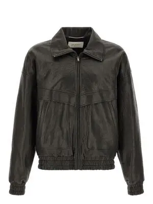 Saint Laurent Bubble Leather Jacket - Black