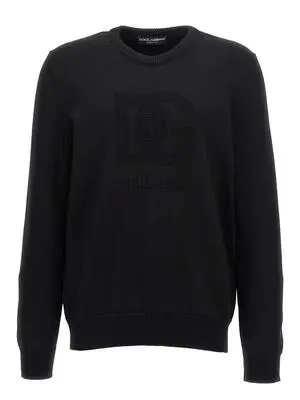 Dolce & Gabbana Dg Intarsia Sweater - Black