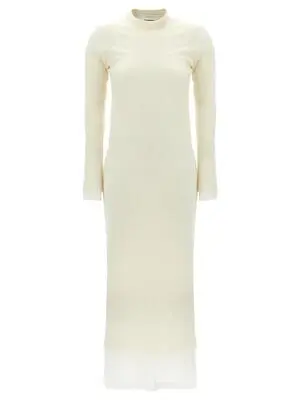 JIL SANDER Dress With Petticoat - White