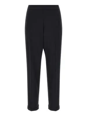 Alberto Biani Cropped Trousers - Black