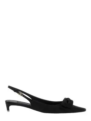 Dolce & Gabbana Mun Satin Slingback Pumps - Black