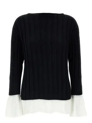 Issey Miyake ISSEY MIYAKE 'Behind The Scenes' Cotton Sweater White/black