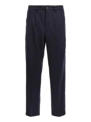 DEPARTMENT 5 Gin Wool Blend Tailored Trousers - Blue