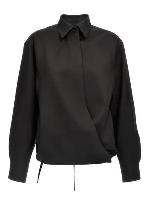 Valentino Garavani Techno Light Wool Shirt - Black