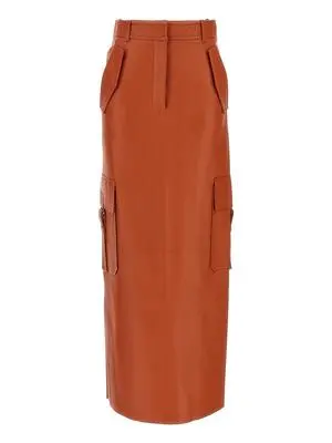 ZIMMERMANN ZIMMERMANN Leather Midi Skirt