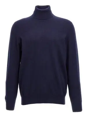 Brunello Cucinelli Cashmere Turtleneck Sweater - Blue