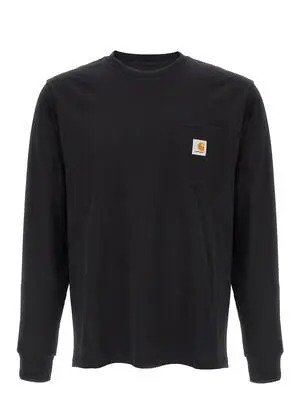 Carhartt Work In Progress L/s Pocket' T-shirt - Black