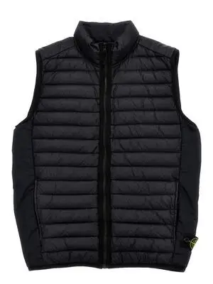 Stone Island STONE ISLAND JUNIOR G0224 Loom Woven Chambers R-Nylon Down-TC Vest Black