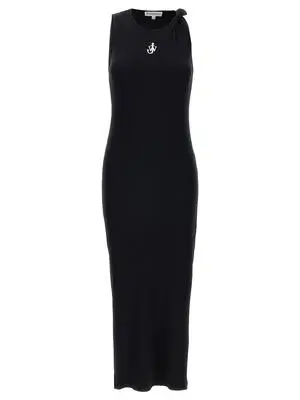 J.W.ANDERSON Logo Ribbed Dress - Black