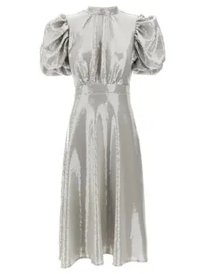 ROTATE BY BIRGER CHRISTENSEN Sequin Midi Dress - Gray