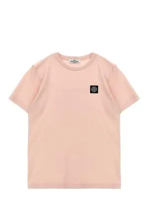 Stone Island Logo Badge T-shirt - Pink