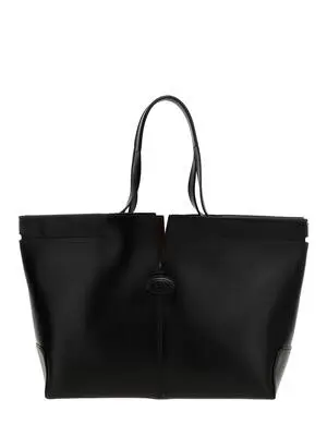 TOD'S Di Bag Folio Shopping Bag - Black