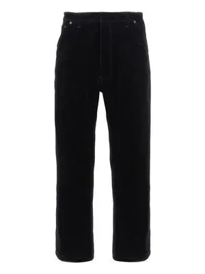 Prada Velvet Straight Leg Pants - Black