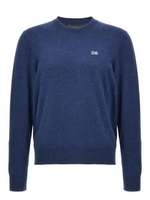 Dsquared2 DSQUARED2 Melange Cotton Crewneck Sweater Blue