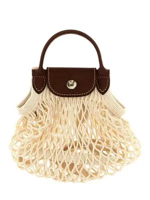 Longchamp LONGCHAMP Le Pliage Filet Crossbody Bag Beige