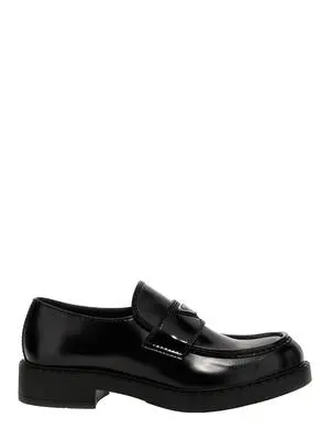 PRADA PRADA Brushed Leather Loafers