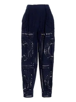 ALBERTA FERRETTI ALBERTA FERRETTI Embroidered Cotton Blend Pants