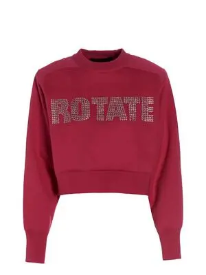 ROTATE BY BIRGER CHRISTENSEN Firm Rhinestone Sweatshirt - Fuchsia