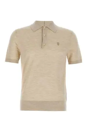 Burberry Wool Polo Shirt - Beige
