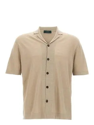 ZANONE Linen Shirt - Beige
