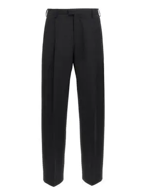 Marni Wool Blend Straight Leg Trousers - Black