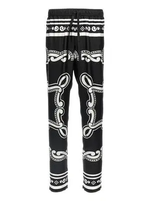 Dolce & Gabbana Silk Pants - White/black