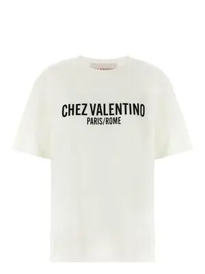 Valentino Garavani Chez Cotton Jersey T-shirt - White/black