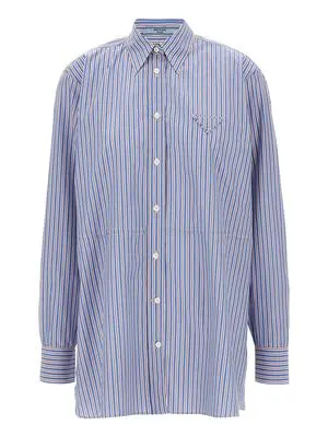 PRADA PRADA Striped Cotton Poplin Shirt