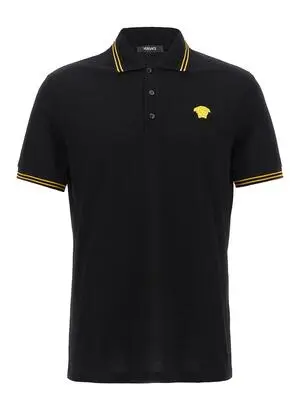 Versace Medusa' Polo Shirt - Black