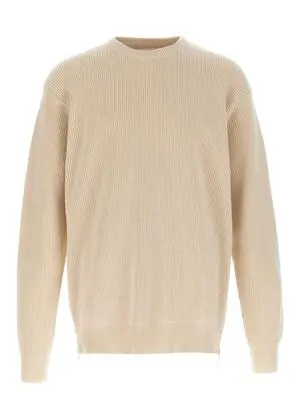 JIL SANDER Cotton Zip Sweater - Beige