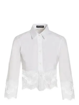 Dolce & Gabbana DOLCE & GABBANA Lace Details Shirt White
