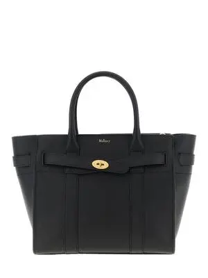 Mulberry Small Zipped Bayswater Handheld Shopper - Black