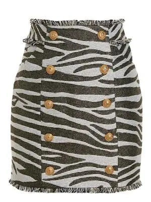 Balmain Lurex Zebra' Skirt - Multi