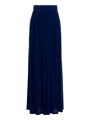 Max Mara Cimone Silk Pants - Blue
