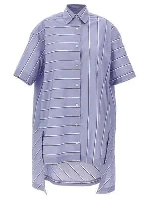J.W.ANDERSON Patchwork Cotton Shirt Dress - Multi