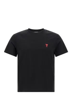 AMI Paris AMI PARIS Ami De Coeur Organic Cotton T-Shirt Black