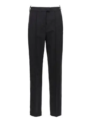 NENSI DOJAKA Virgin Wool Straight Leg Trousers - Black
