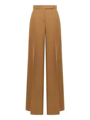 Max Mara MAX MARA Ninfa Wool Gabardine Pants Brown