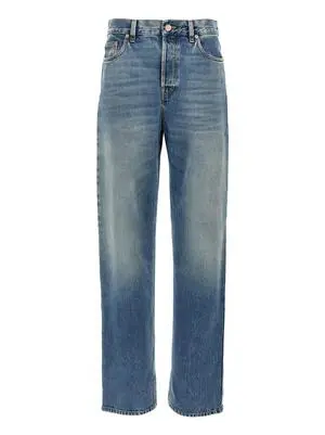 Gucci Cotton Denim Boyfriend Jeans - Blue