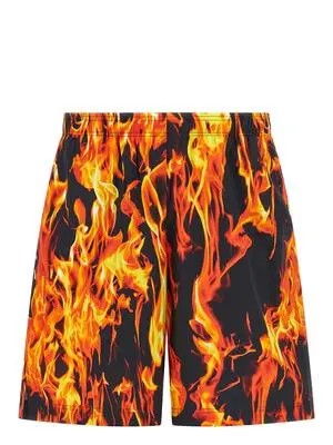 Vetements Fire Print Bermuda Shorts - Multi